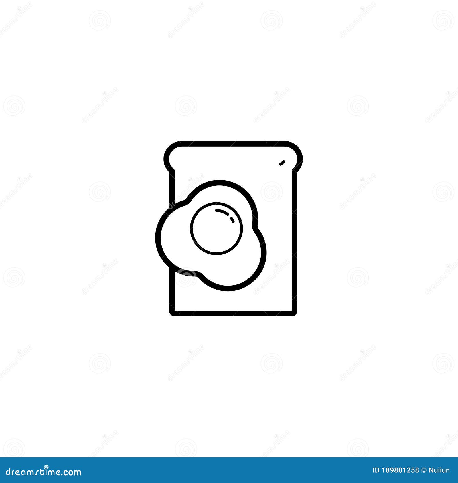 Breakfast, Toast Egg Icon Vector Illustration Stock Illustration ...