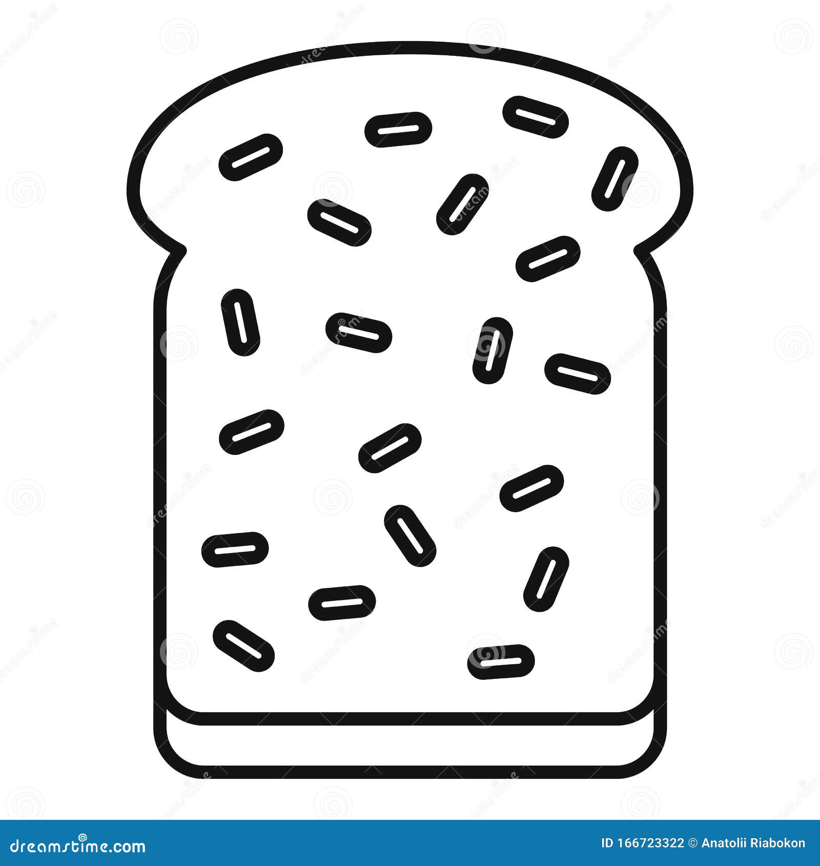 Breakfast Toast Icon, Outline Style Stock Vector - Illustration of icon ...