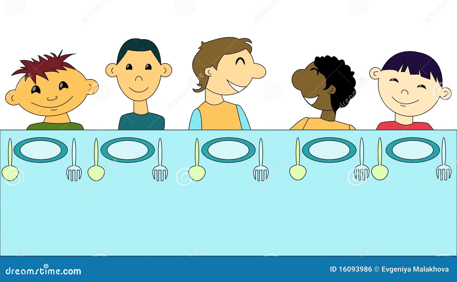 Breakfast together stock vector. Illustration of kids - 16093986