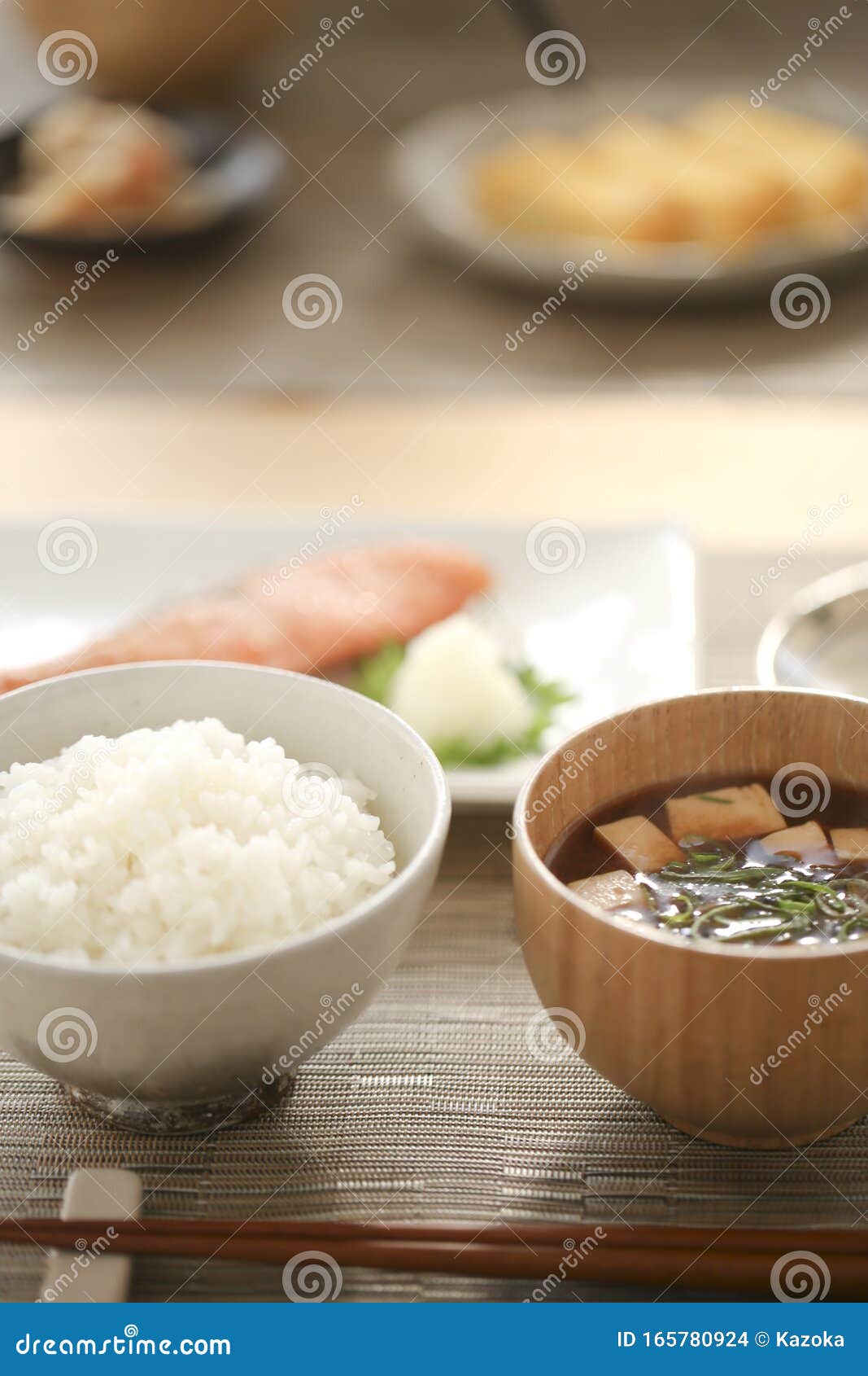 Breakfast of Traditional Japanese Stock Photo - Image of asian, dishes ...