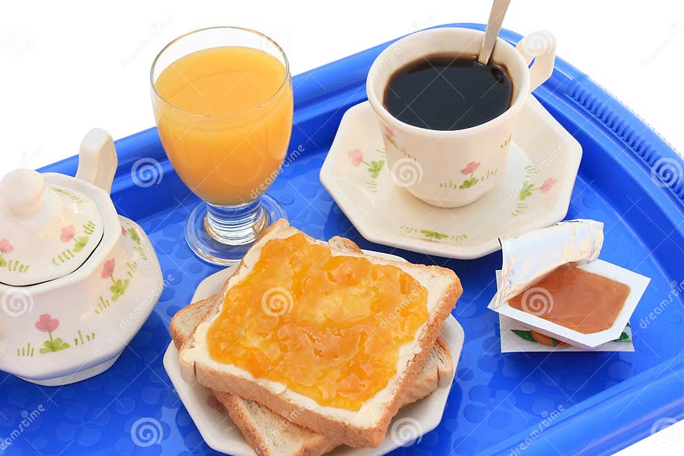 Breakfast Tray (clipping Path) Stock Image - Image of coffee ...