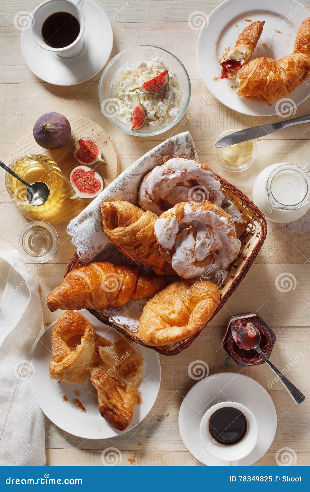Breakfast for two stock image. Image of brown, spoon - 78349825