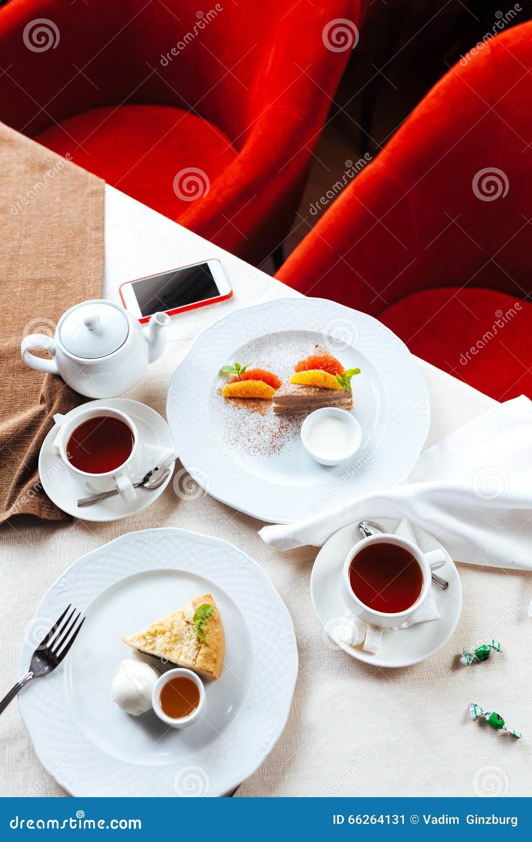 Breakfast for Two in the Restaurant Stock Image - Image of restaurant ...