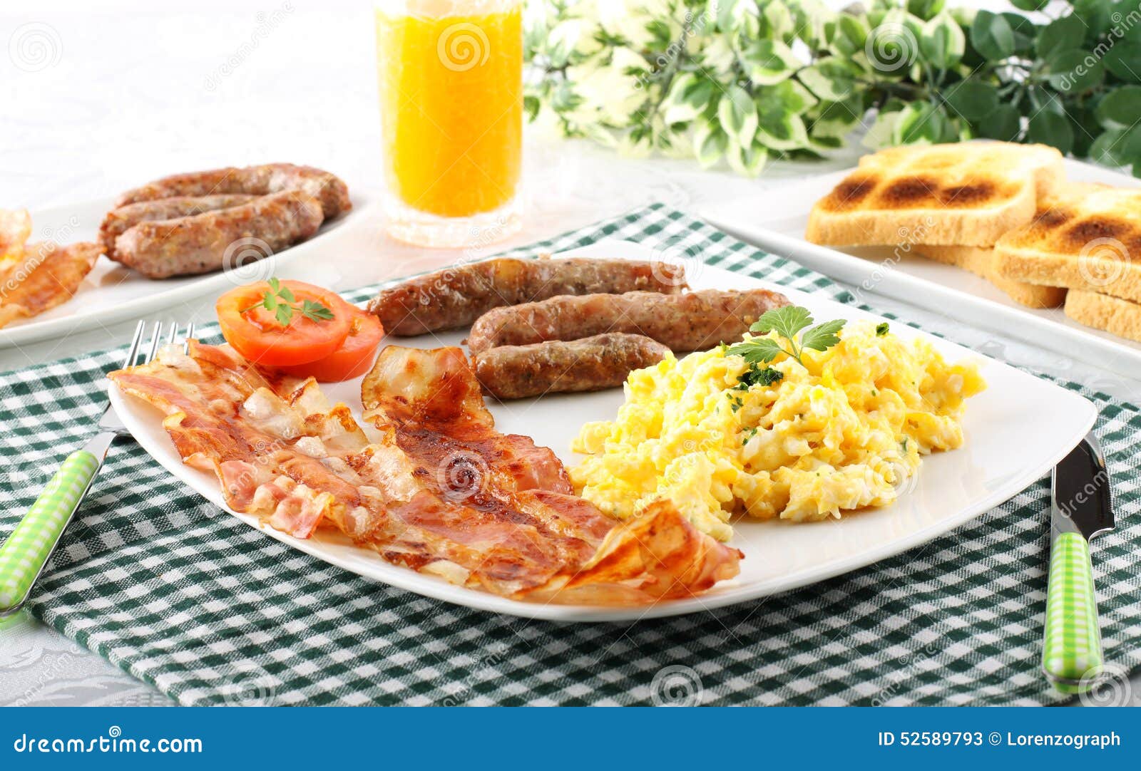 Breakfast typical American stock image. Image of meal - 52589793