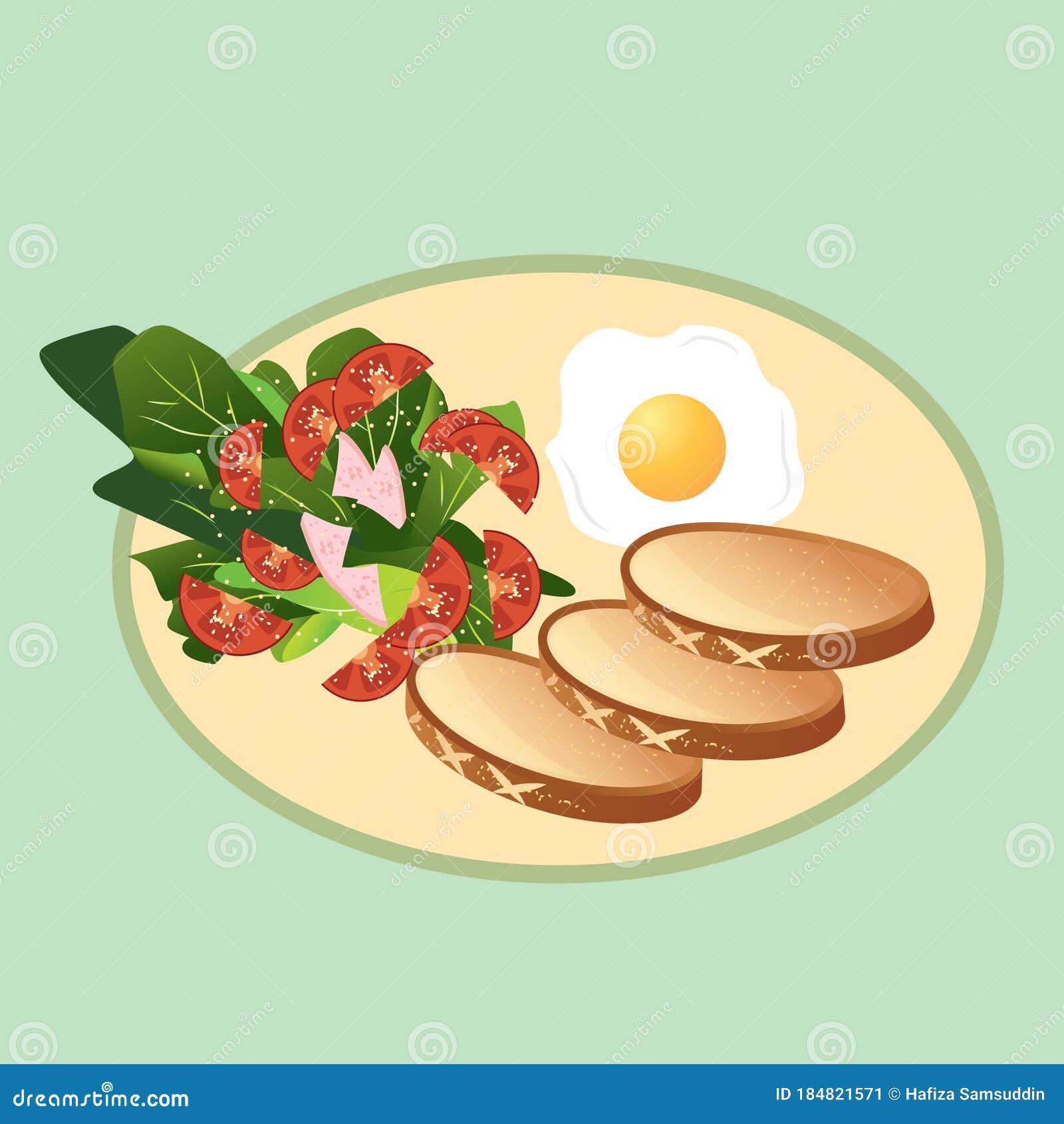 Breakfast. Vector Illustration Decorative Background Design Stock ...