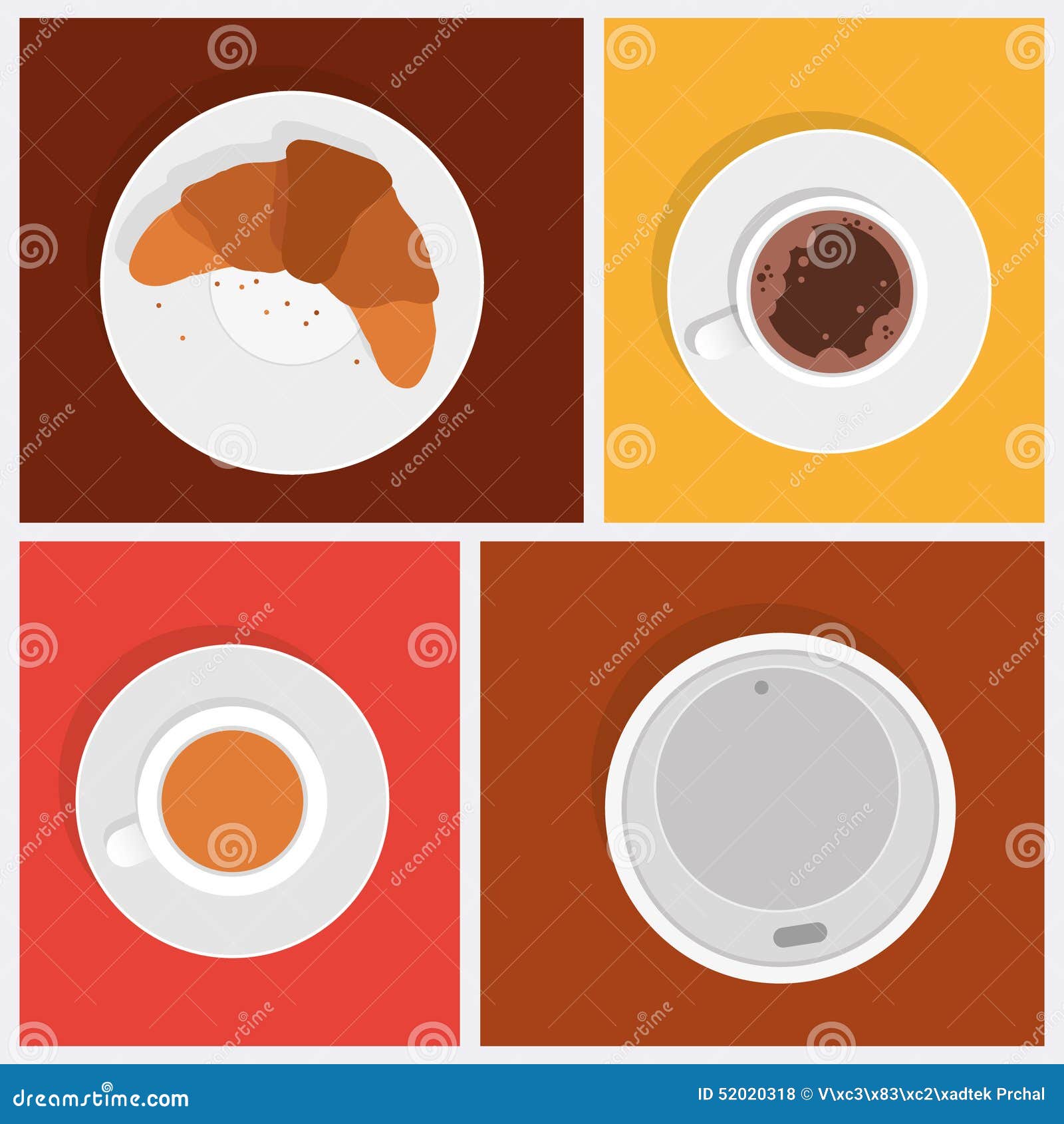 Breakfast vector objects. stock vector. Illustration of restaurant ...