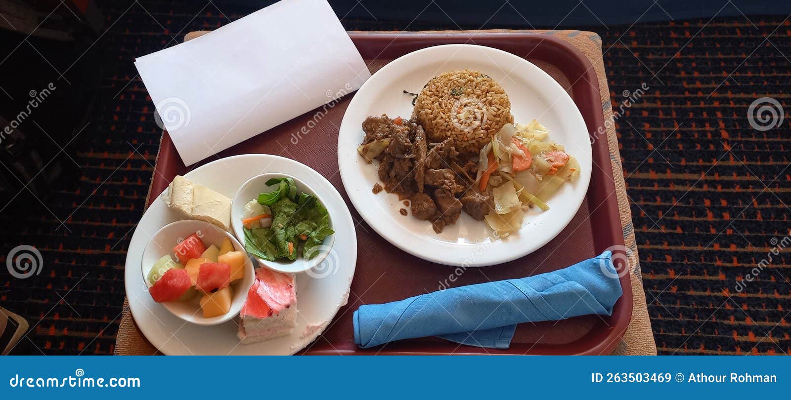 Breakfast with a Very Beautiful Set of Meal Stock Image - Image of ...