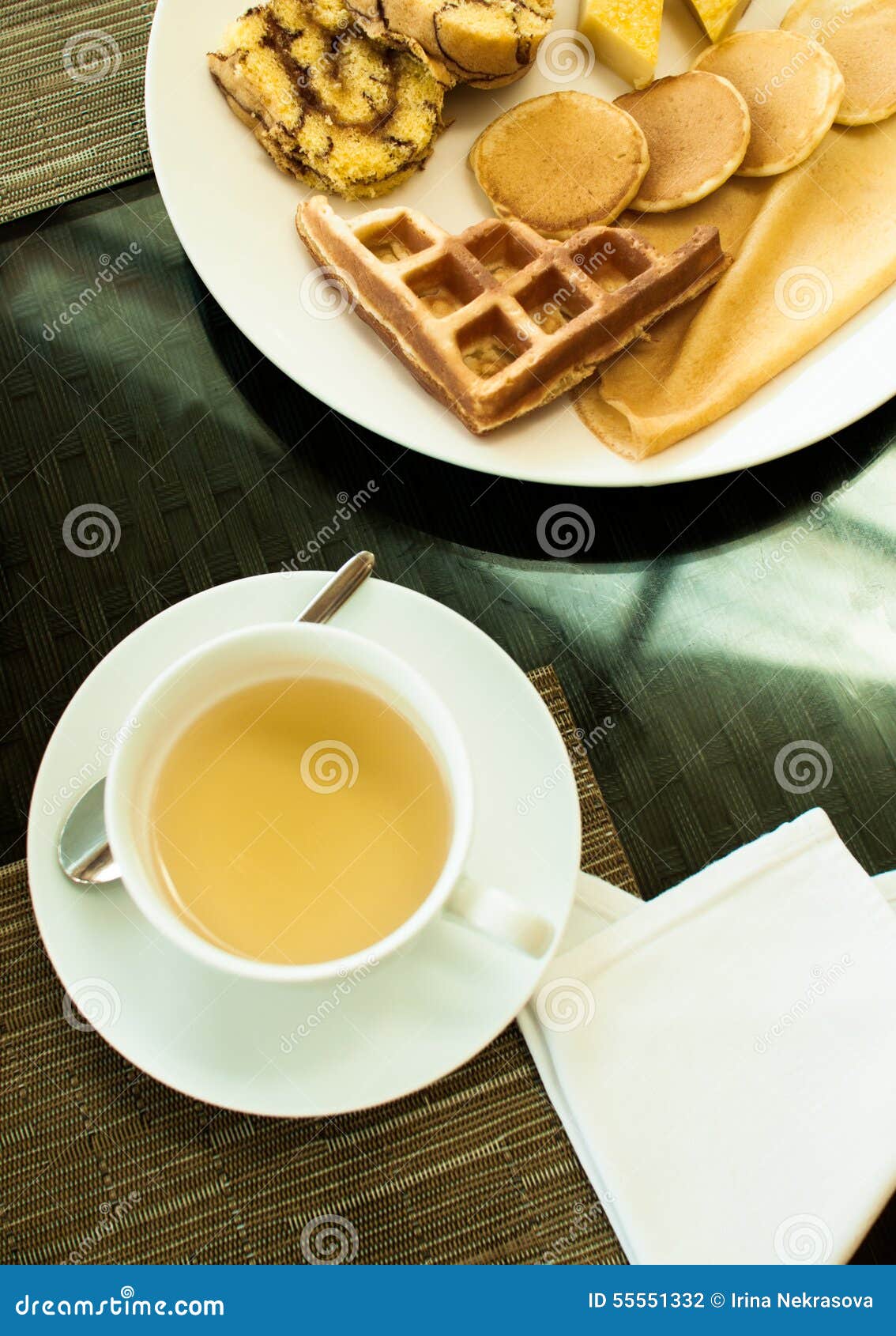 Breakfast view stock photo. Image of roll, baking, slice - 55551332