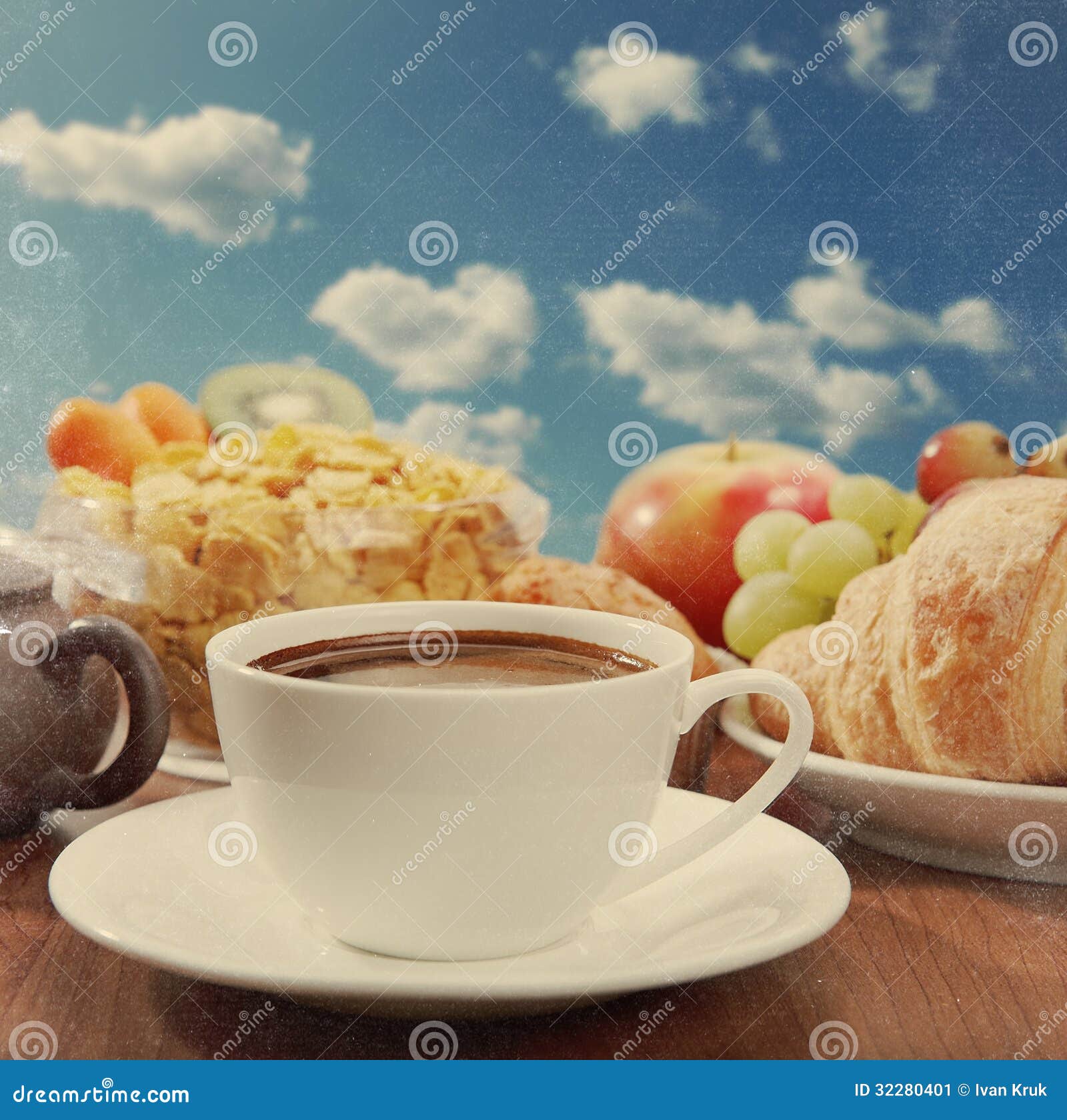 Breakfast, Vintage Paper Texture Stock Image - Image of morning ...