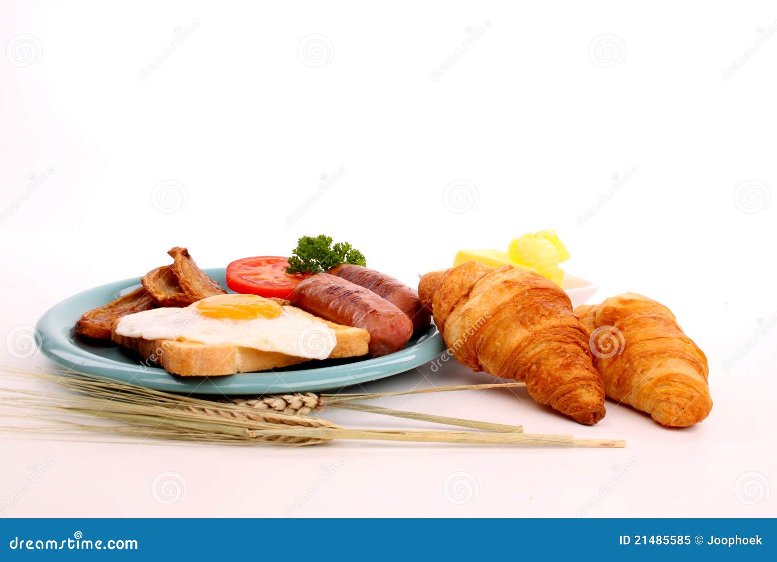 Breakfast on a White Background Stock Image - Image of nutritious ...