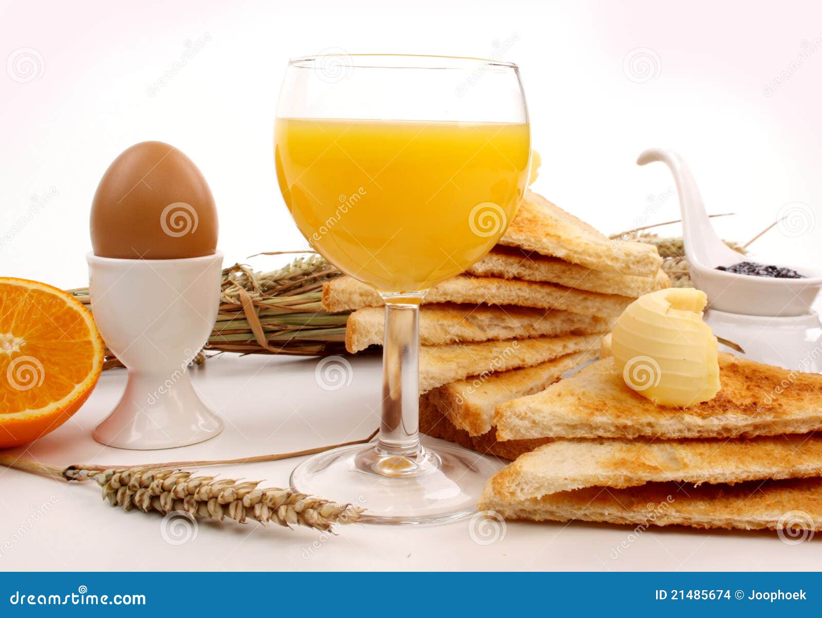 Breakfast on a White Background Stock Photo - Image of cereals ...