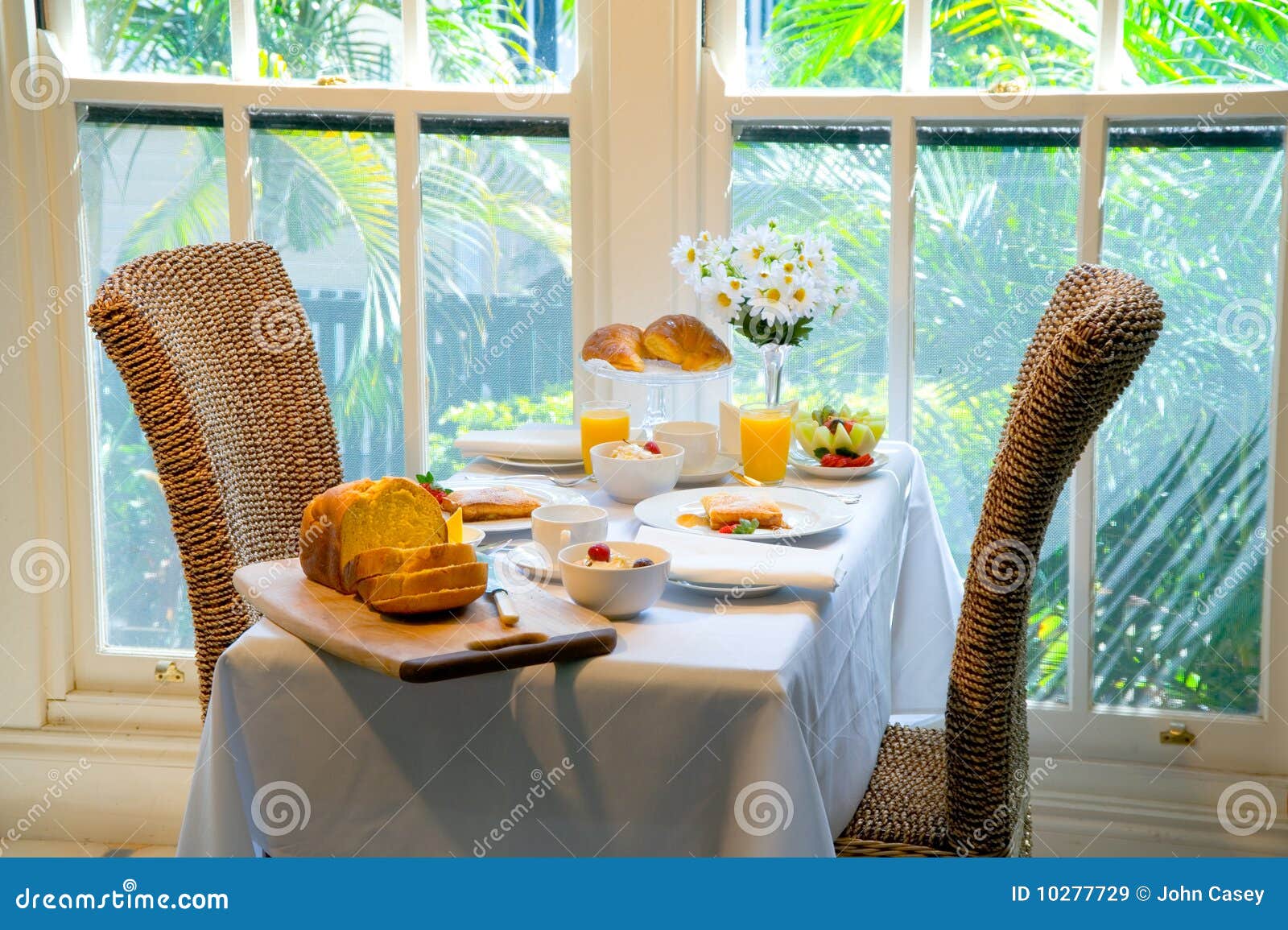Breakfast by the window stock image. Image of fruit, plants - 10277729