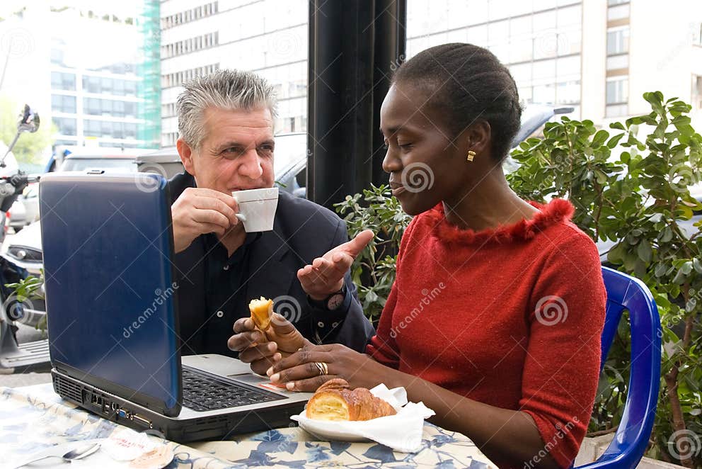 Breakfast at work stock image. Image of breakfast, office - 9094243