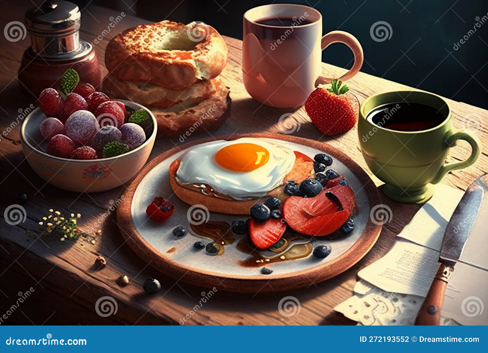 Breakfasts and Brunches. AI Generated Stock Illustration - Illustration ...
