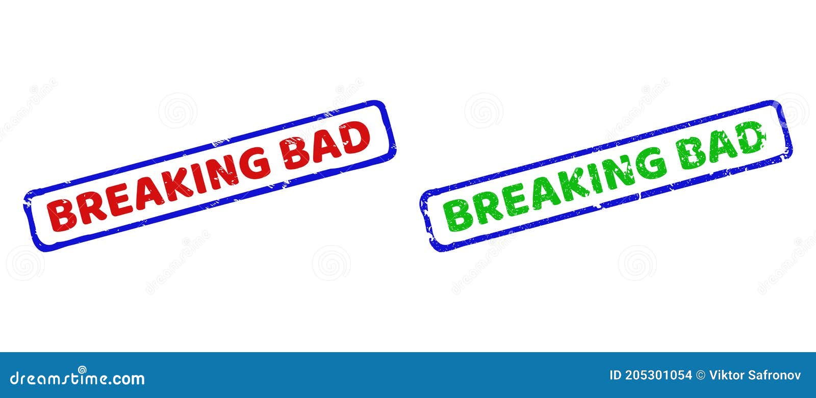 BREAKING BAD Bicolor Rough Rectangular Seals with Unclean Surfaces ...