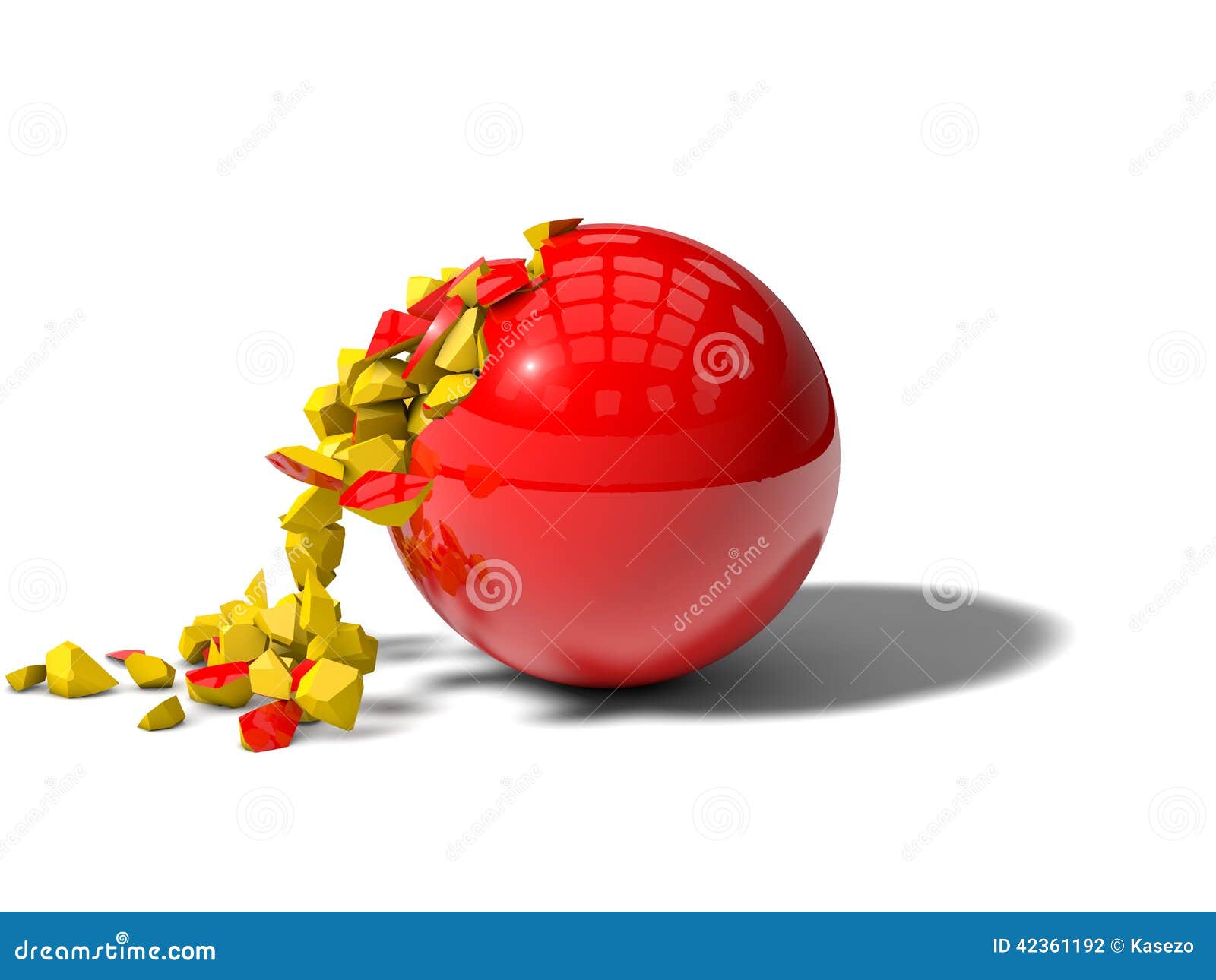 Breaking ball stock illustration. Illustration of explosion - 42361192