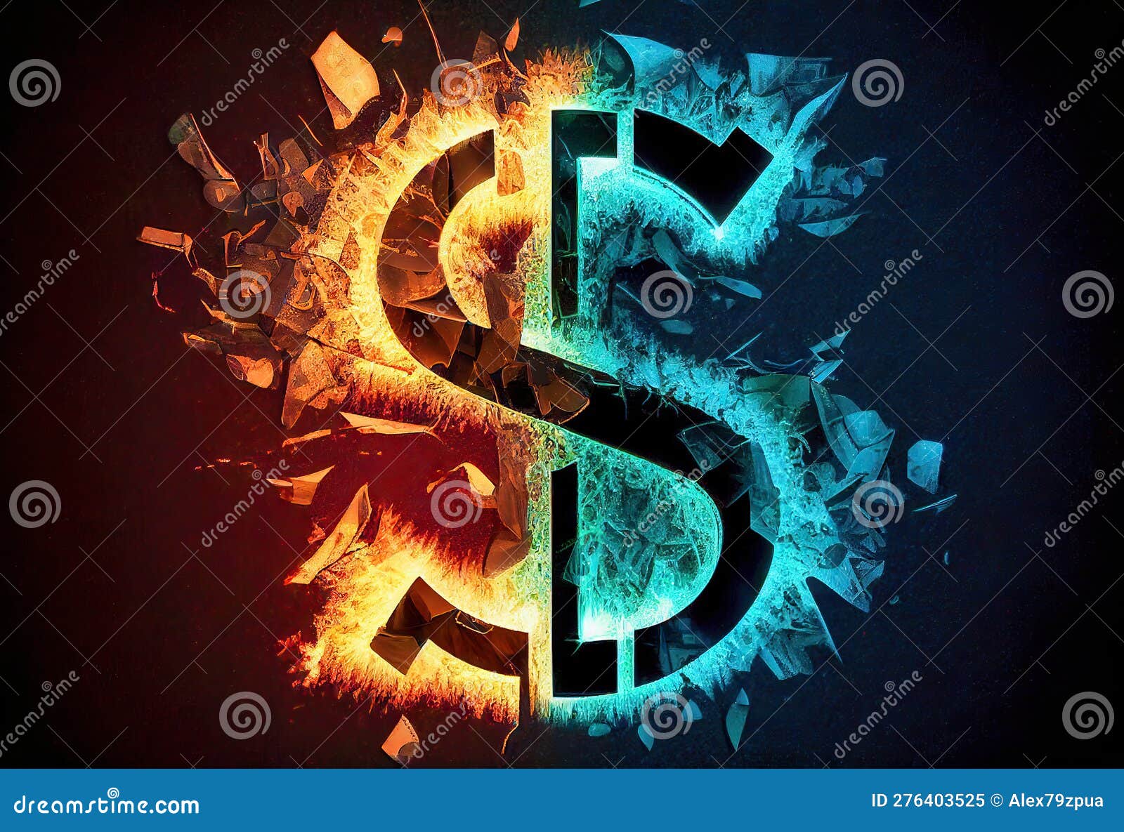 Breaking the Bank: Dollar Sign Exploding into Pieces - Generative AI ...