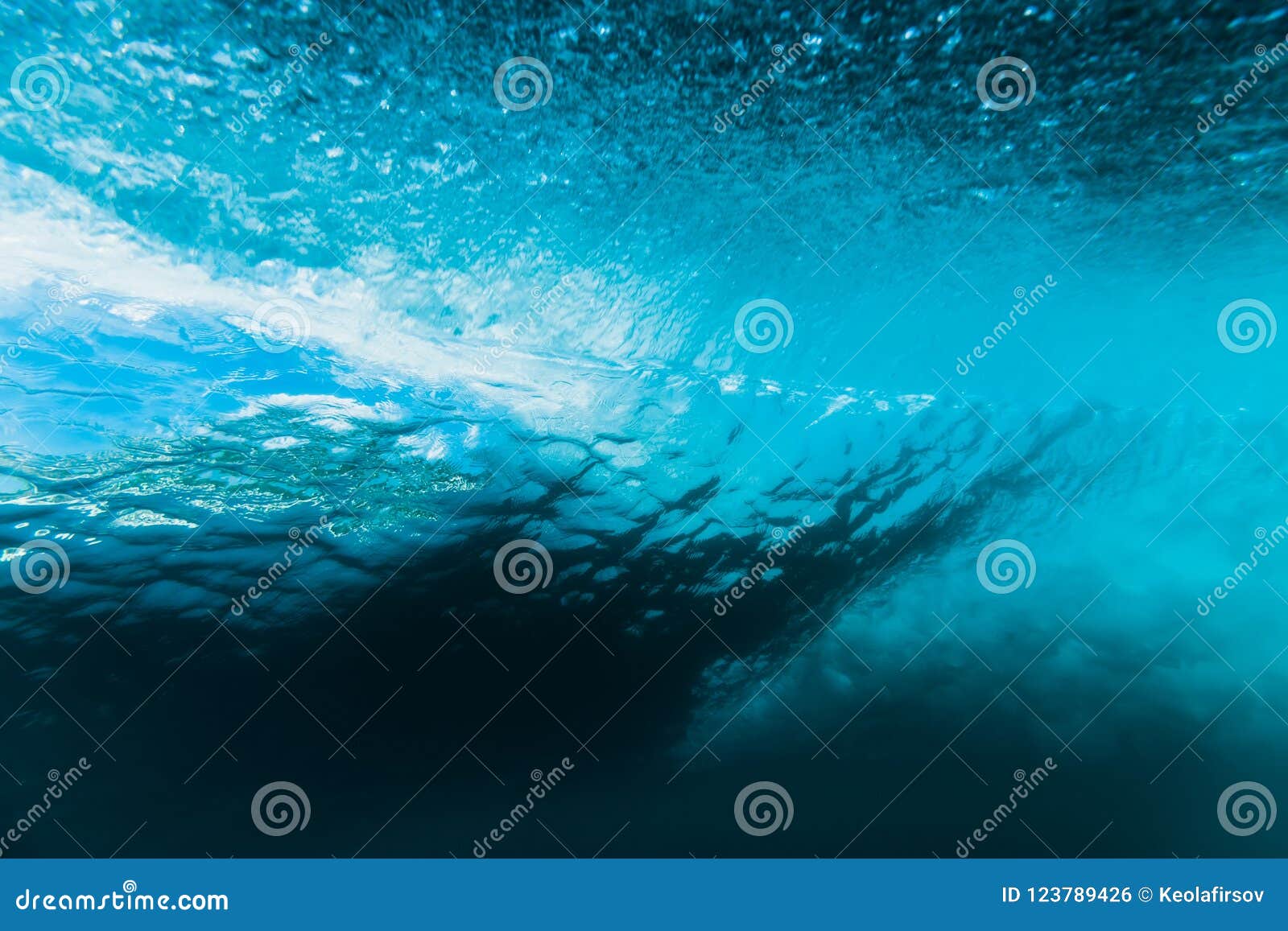 Breaking Barrel Wave is Underwater. Ocean in Underwater Stock Photo ...