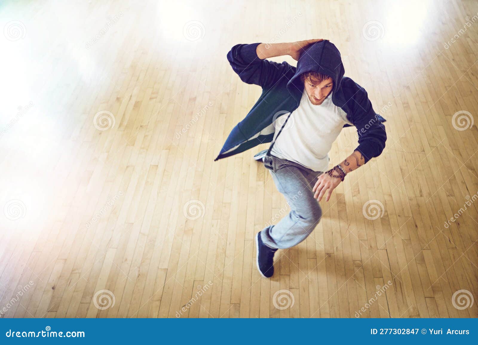 Breaking Boundaries with His Talent. High Angle Shot of a Young Man ...