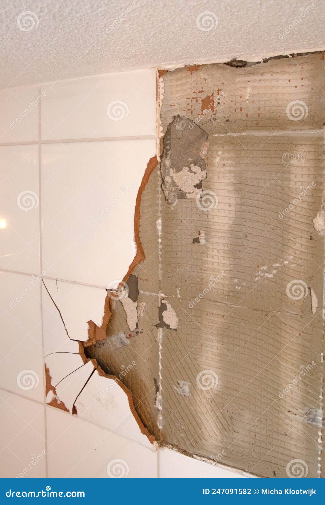 Breaking Ceramic Tiles, Work in Progress Stock Photo - Image of tiles ...