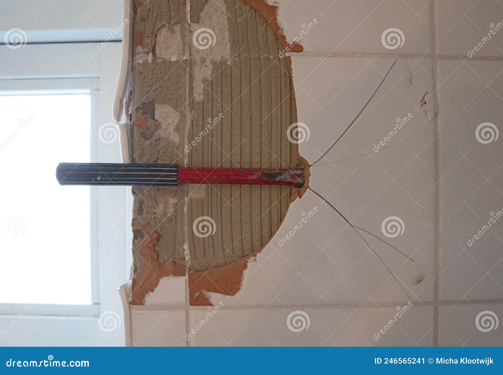 Breaking Ceramic Tiles, Work in Progress Stock Image - Image of tile ...