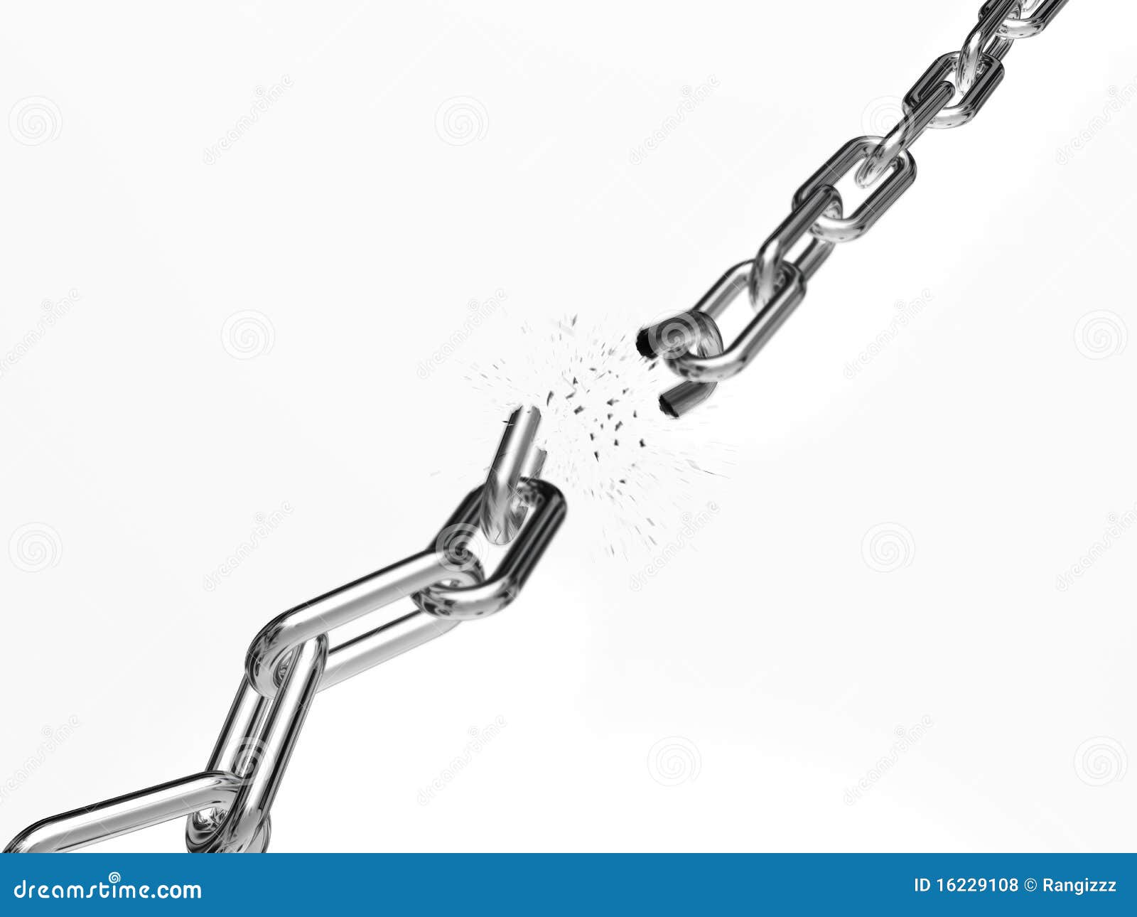 Breaking chain stock illustration. Illustration of disconnected - 16229108