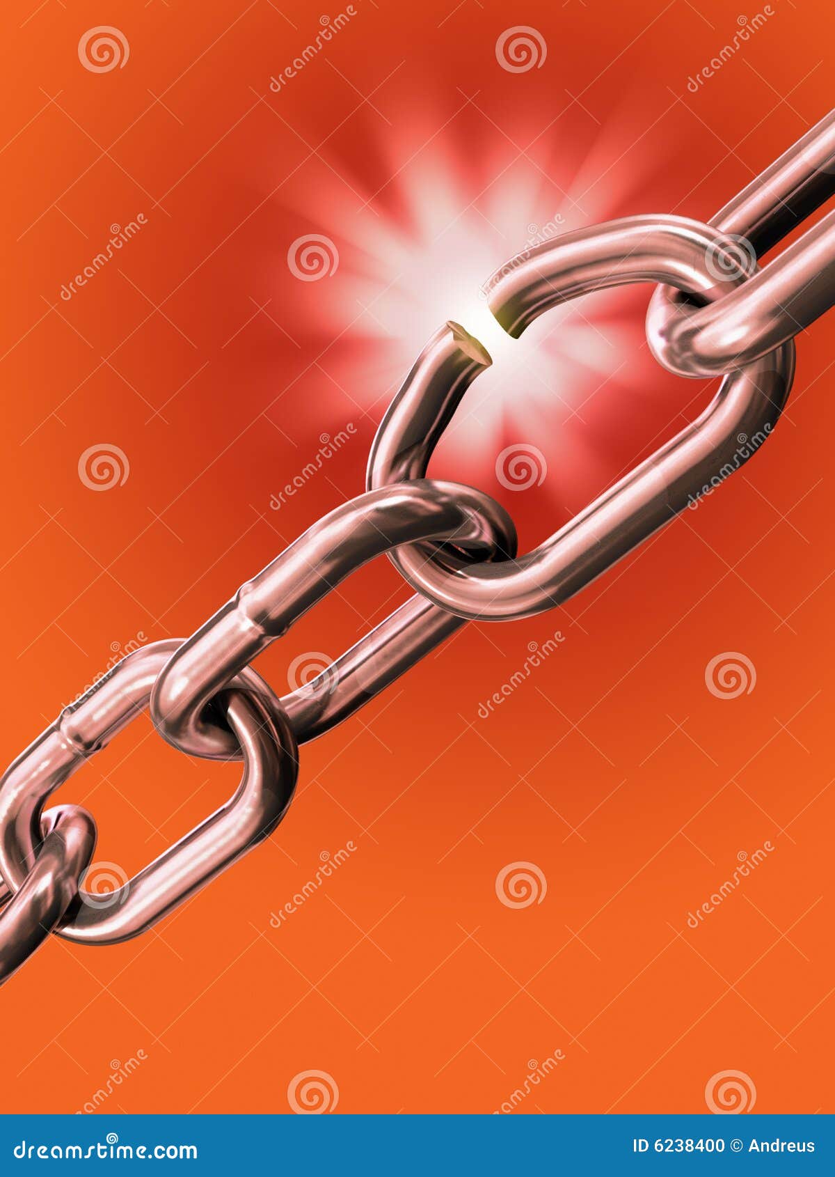 Breaking chain stock illustration. Illustration of connection - 6238400