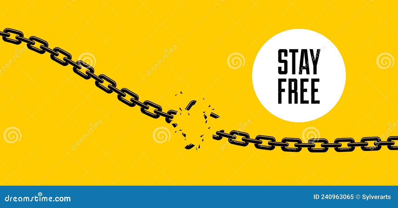 Breaking Chain Freedom and Liberty Concept Vector Illustration in ...
