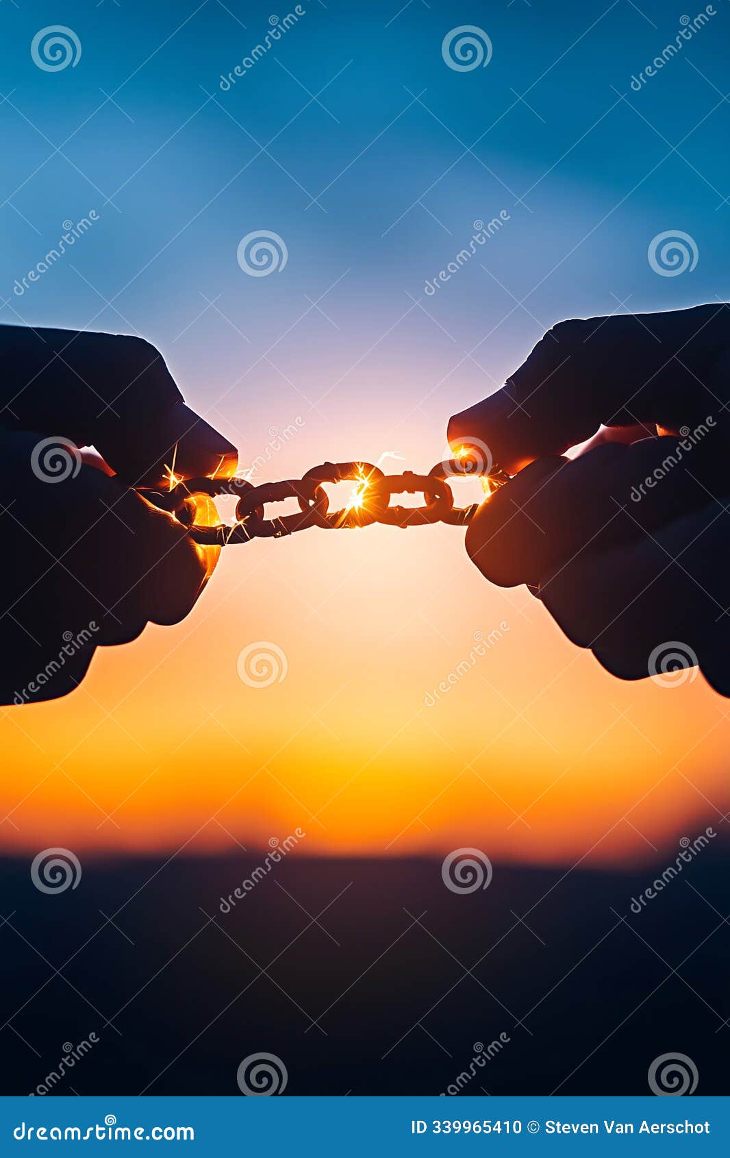 Breaking the Chains, Broken Chain in Hands. Concept Mental Health ...