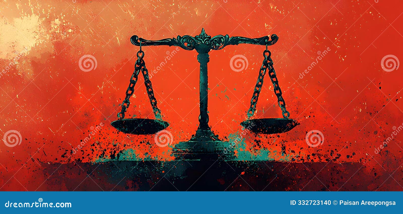 Breaking Chains: a Powerful Representation of Justice Striking Stock ...