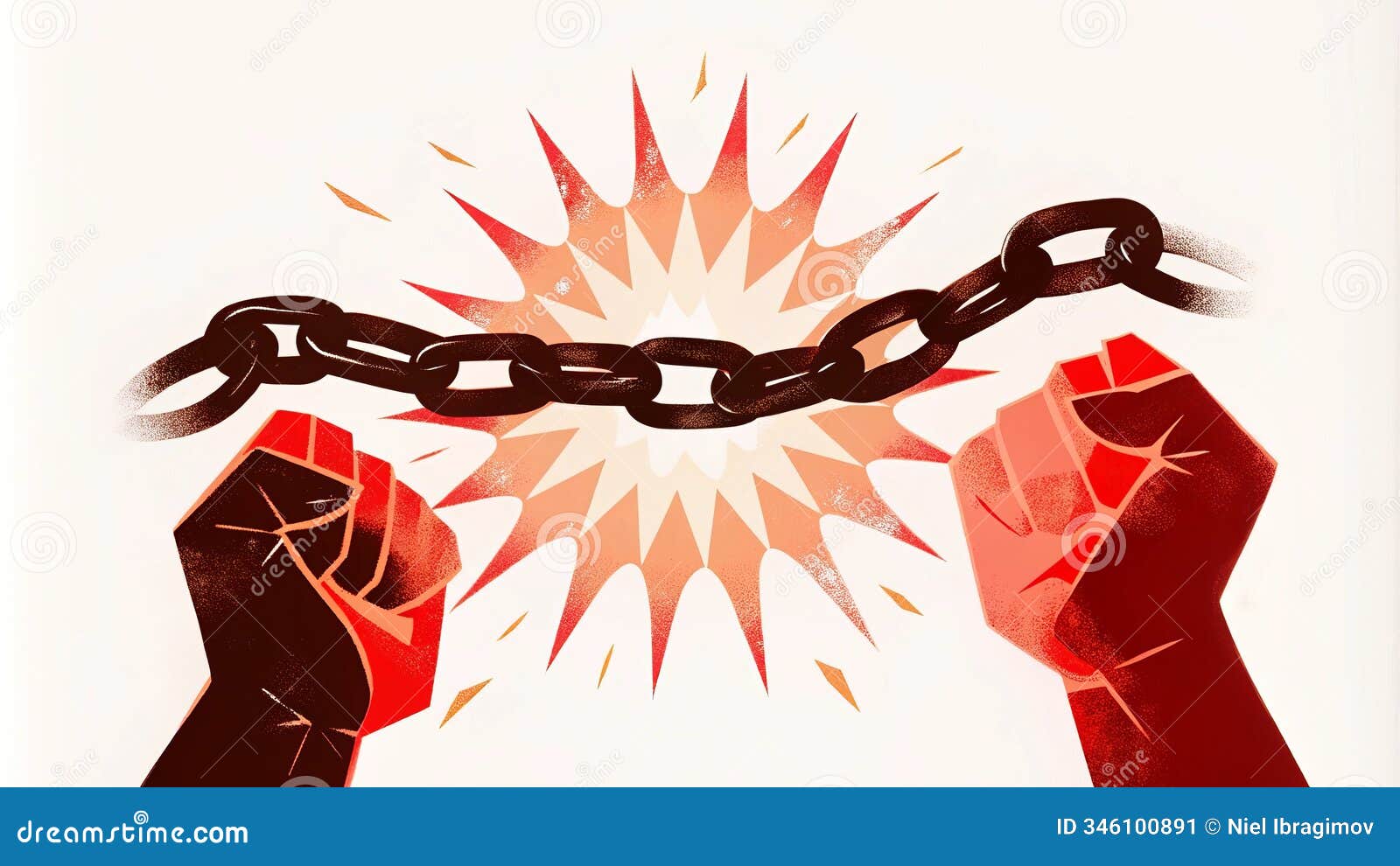 Breaking Chains: Symbol of Freedom and Empowerment Illustrated with ...