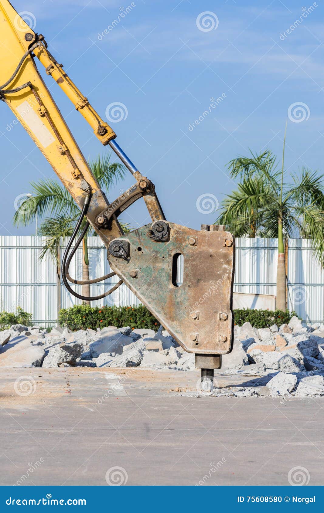Breaking concrete road stock photo. Image of patching - 75608580