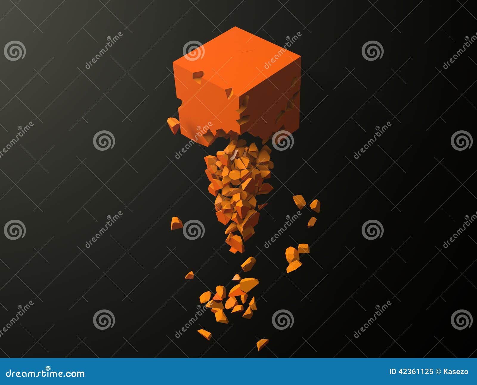 Breaking cubes stock illustration. Illustration of concept - 42361125