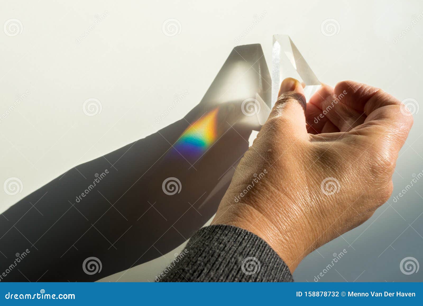 Breaking and Dispersion of Light in a Prism, Beautiful Rainbow Colors ...
