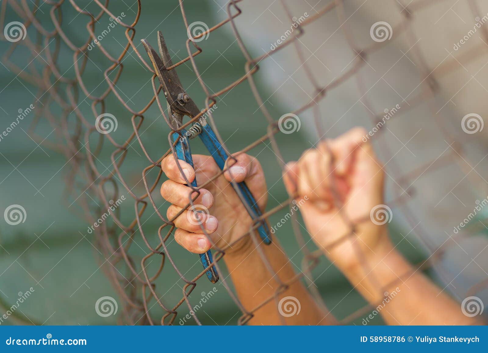 Breaking Down The Fence Stock Photography | CartoonDealer.com #58958786