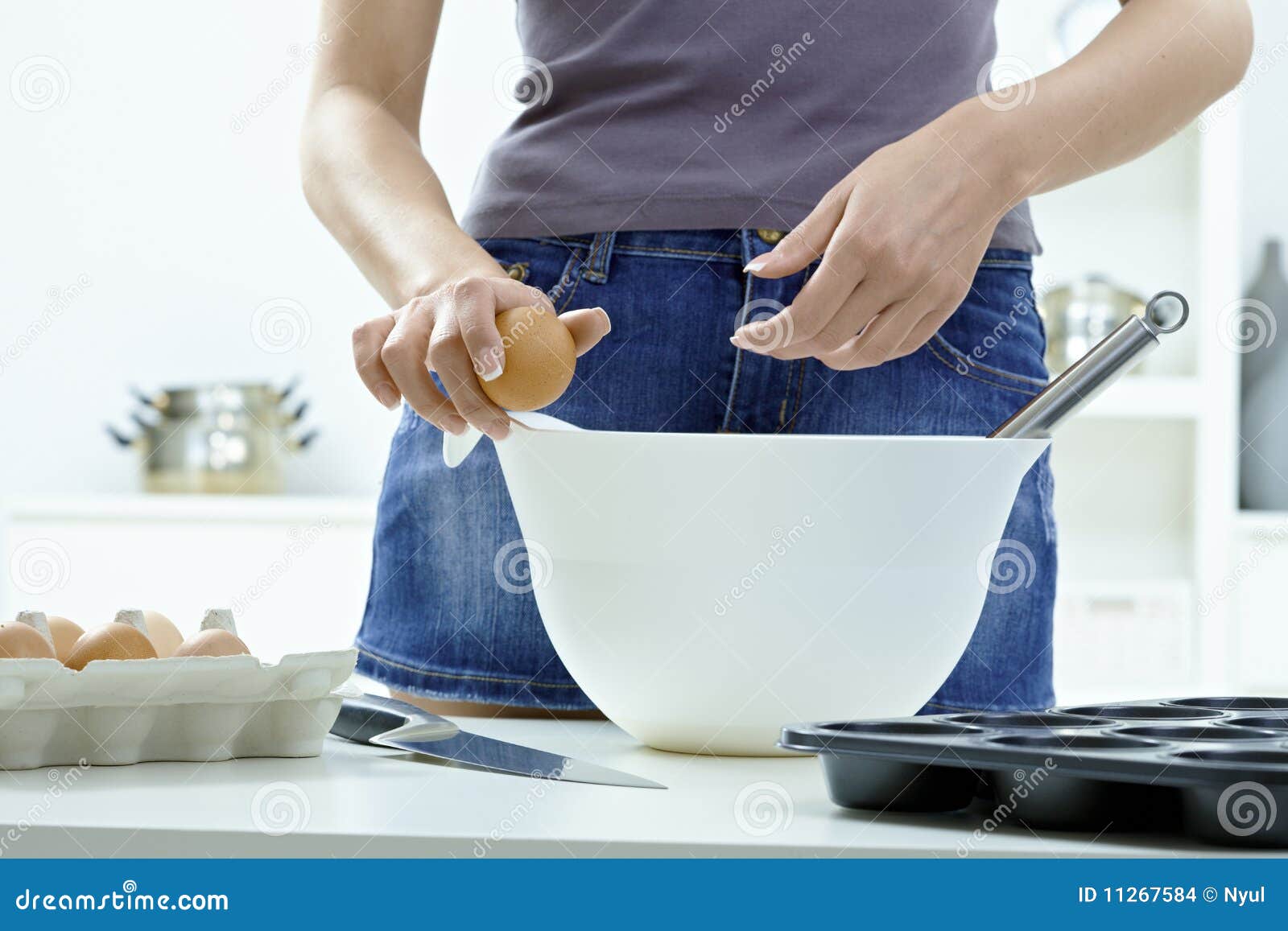 Breaking eggs stock photo. Image of bake, biscuit, baking - 11267584