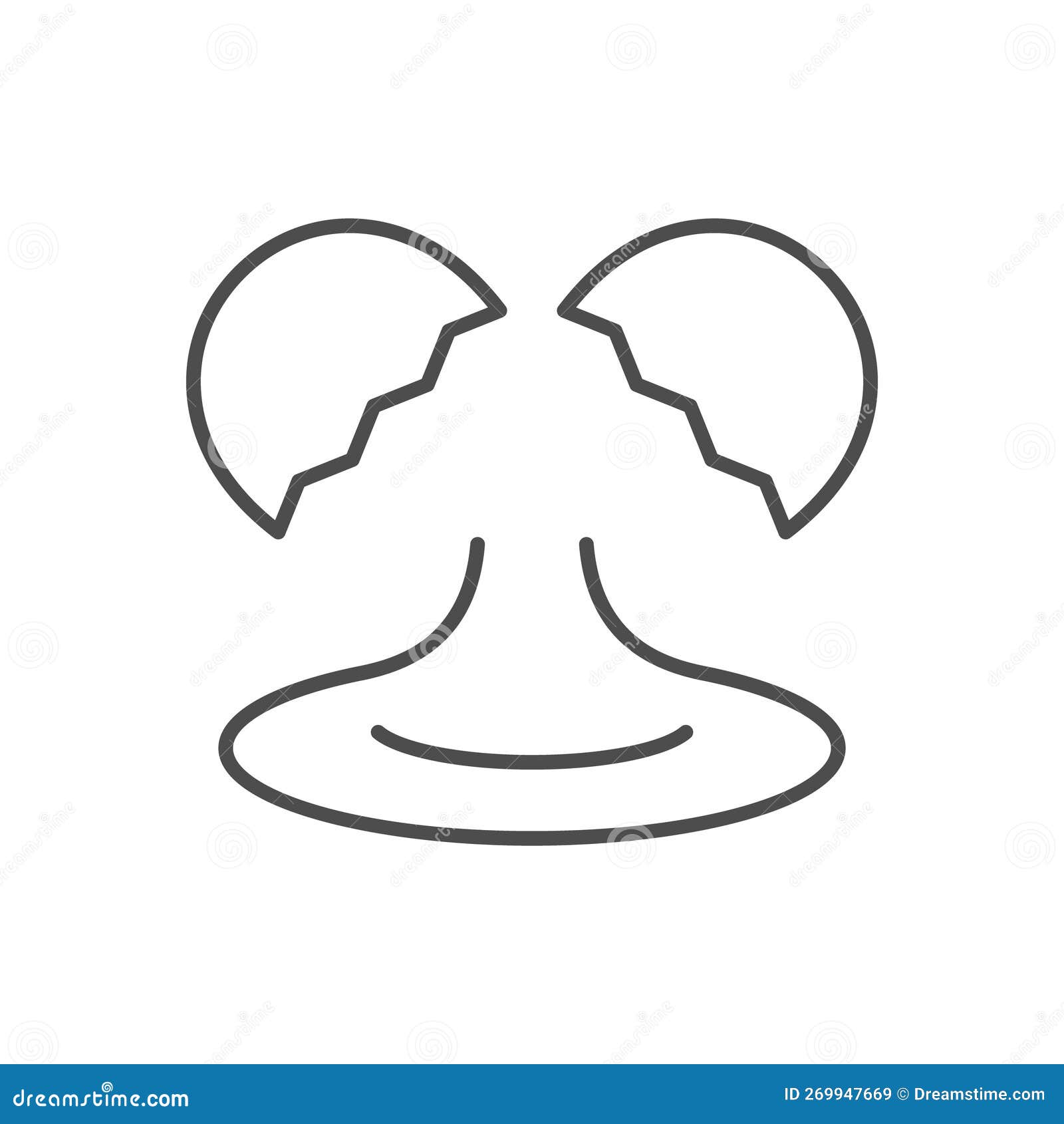 Breaking Eggs Line Outline Icon Stock Vector - Illustration of ...