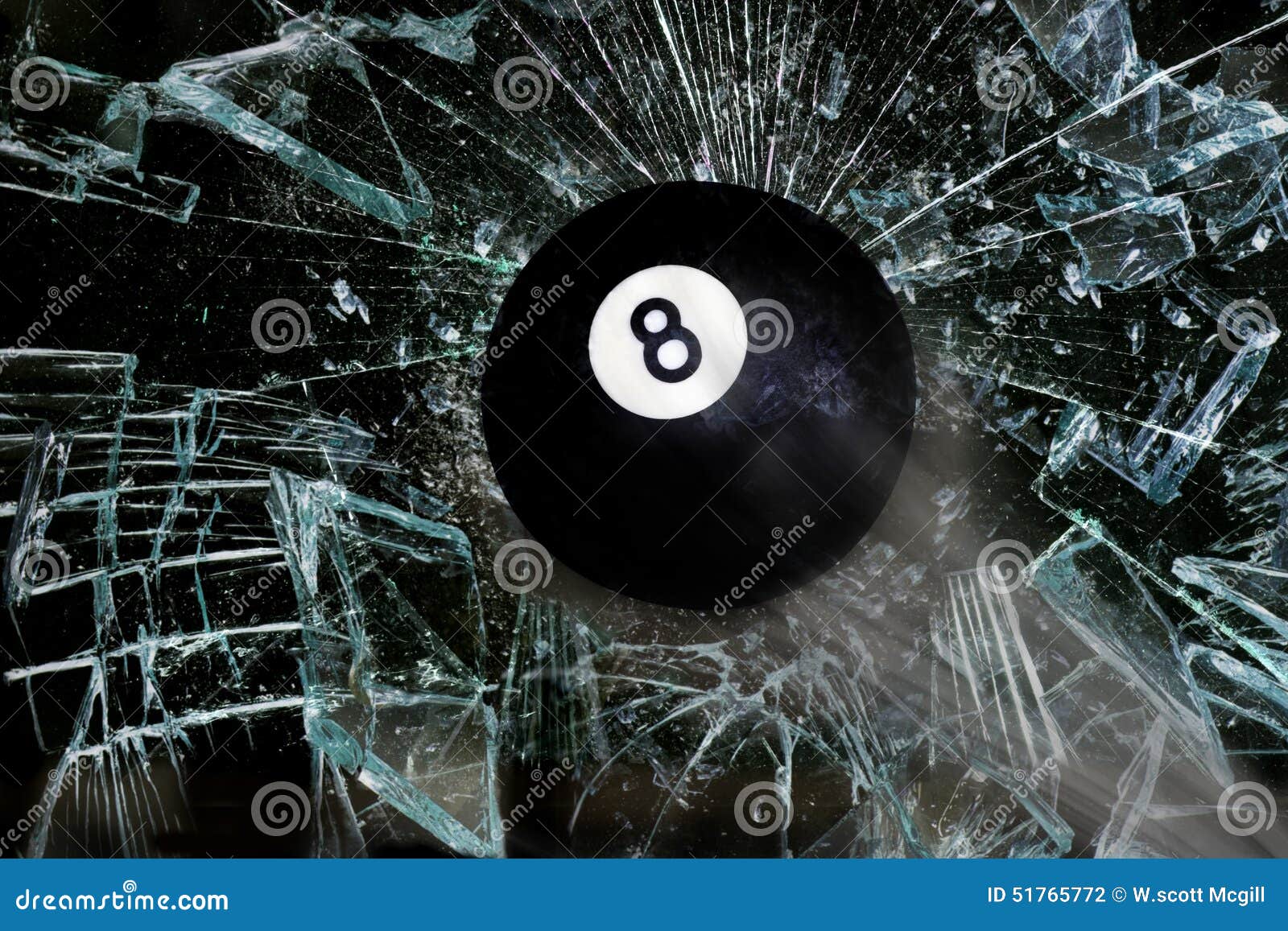 Breaking Eight Ball. stock illustration. Illustration of eightball ...