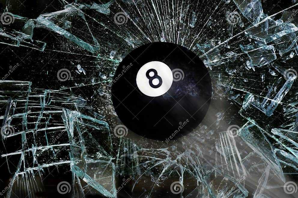 Breaking Eight Ball. stock illustration. Illustration of eightball ...