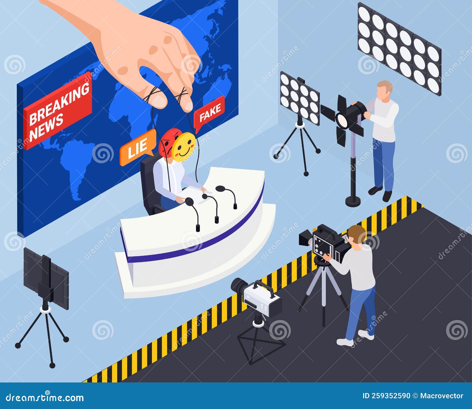 Breaking Fake News Composition Stock Vector - Illustration of ...