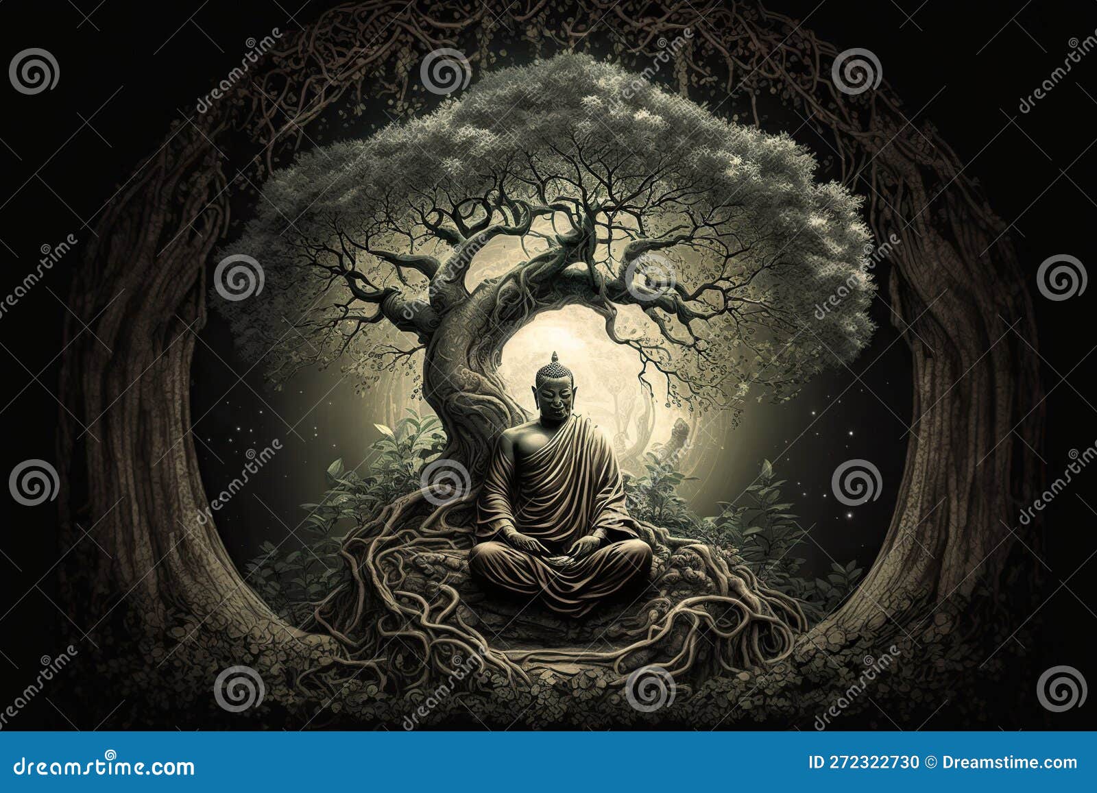 Breaking Free From The Cycle Of Samsara Created With Generative Ai Technology Stock