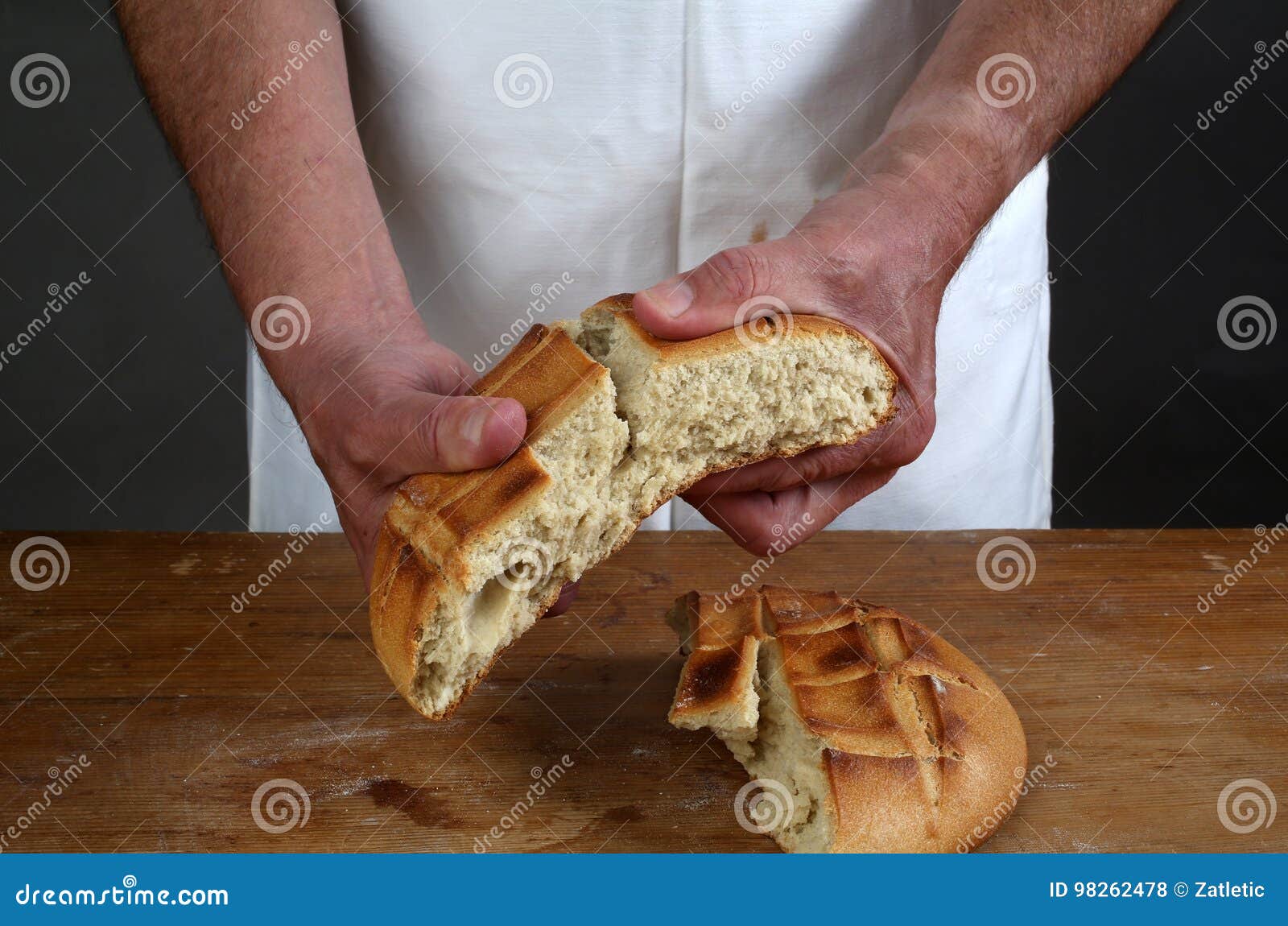 Breaking the Eucharistic Bread Stock Photo - Image of mass, eucharist ...