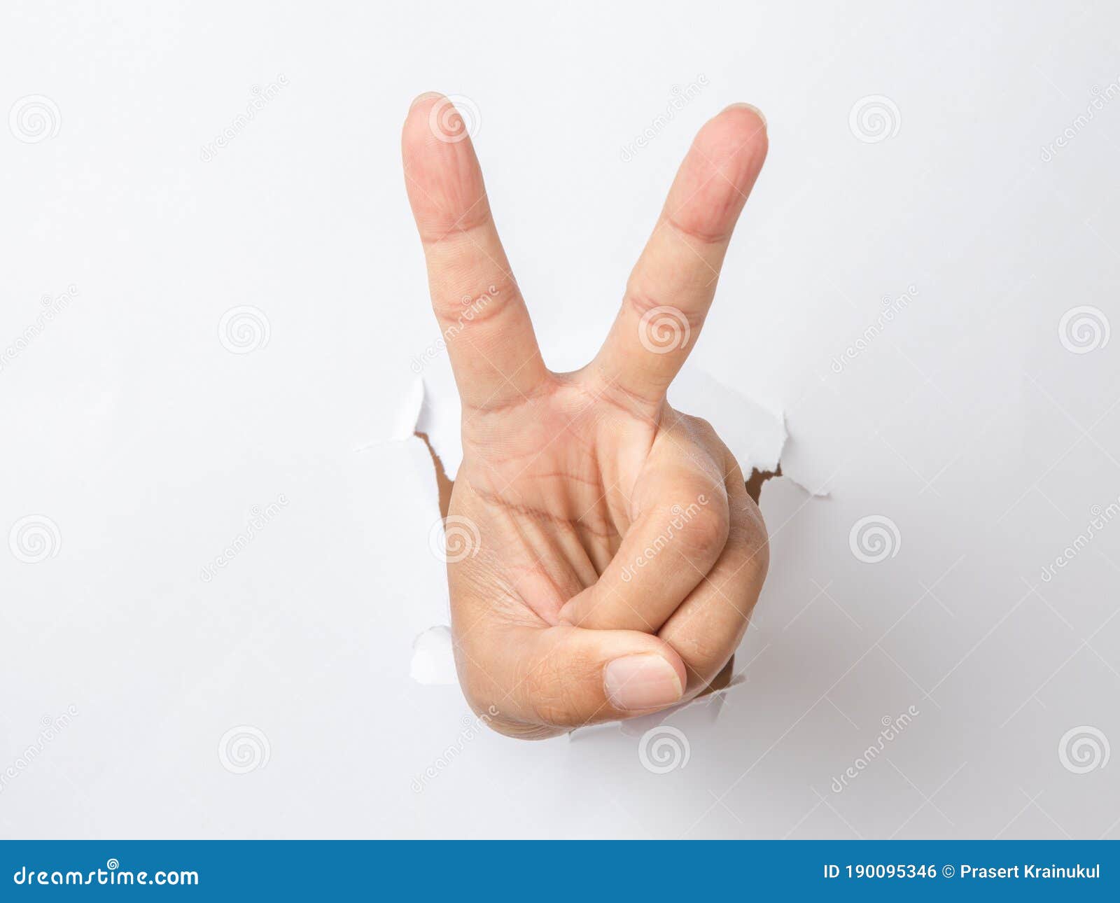 Breaking Hand Punching through the Paper Stock Photo - Image of human ...