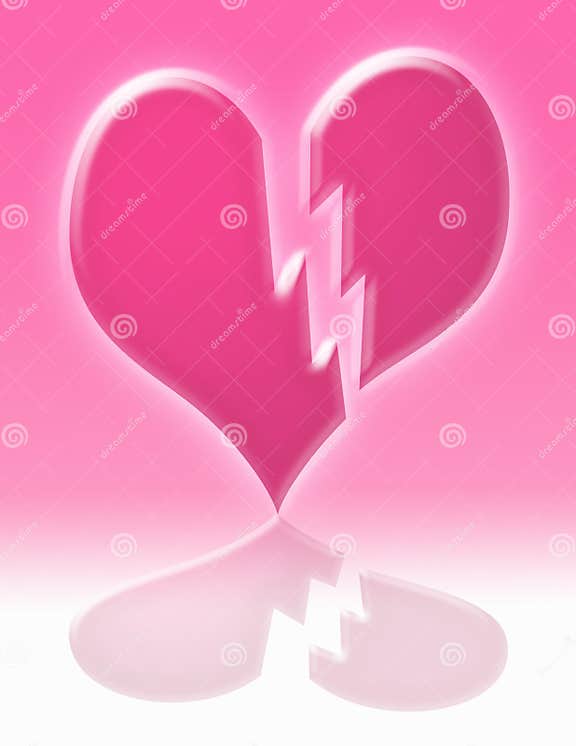 Breaking heart stock illustration. Illustration of distress - 1751007