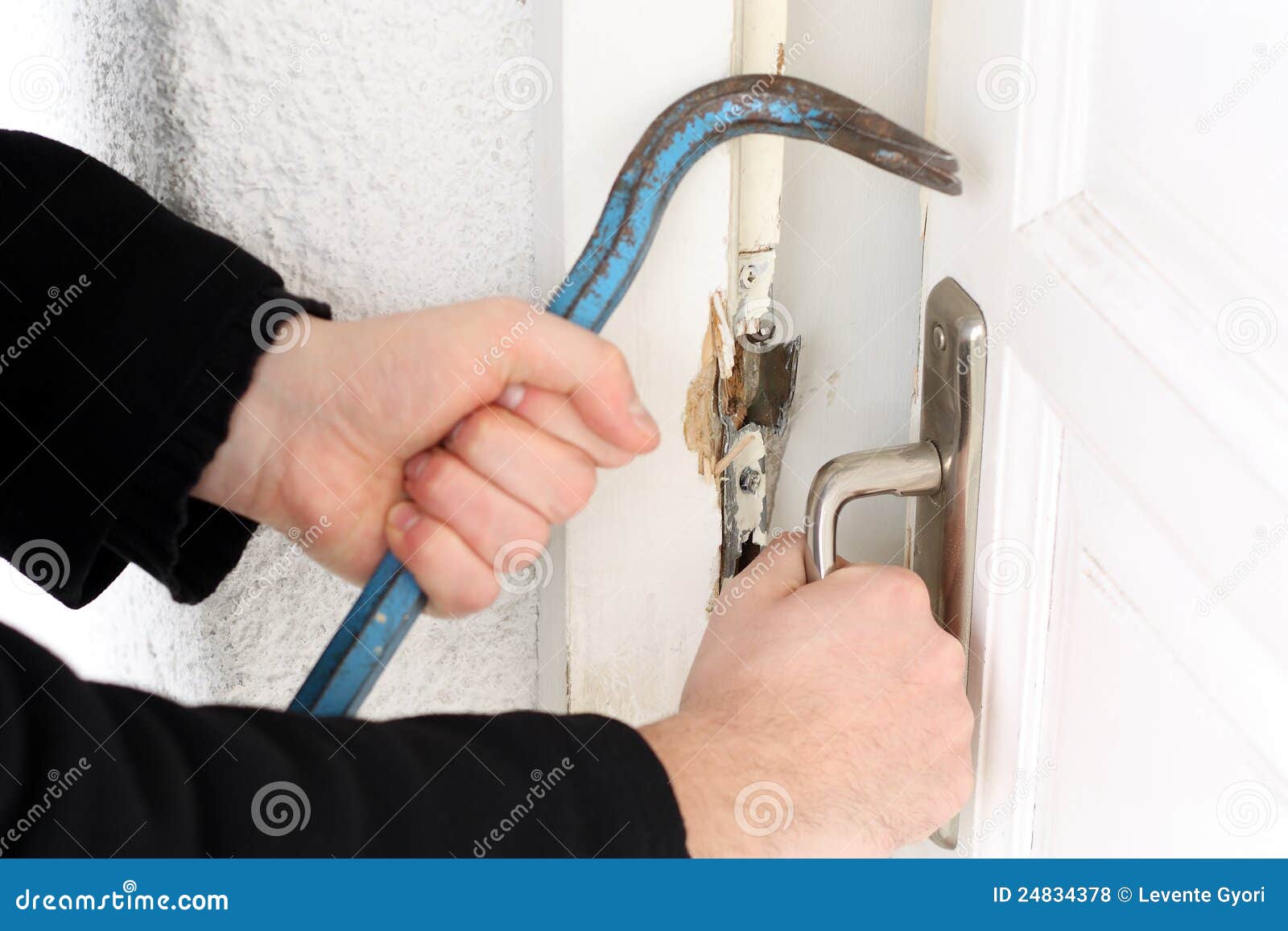 Breaking into a house stock photo. Image of mugger, claims - 24834378