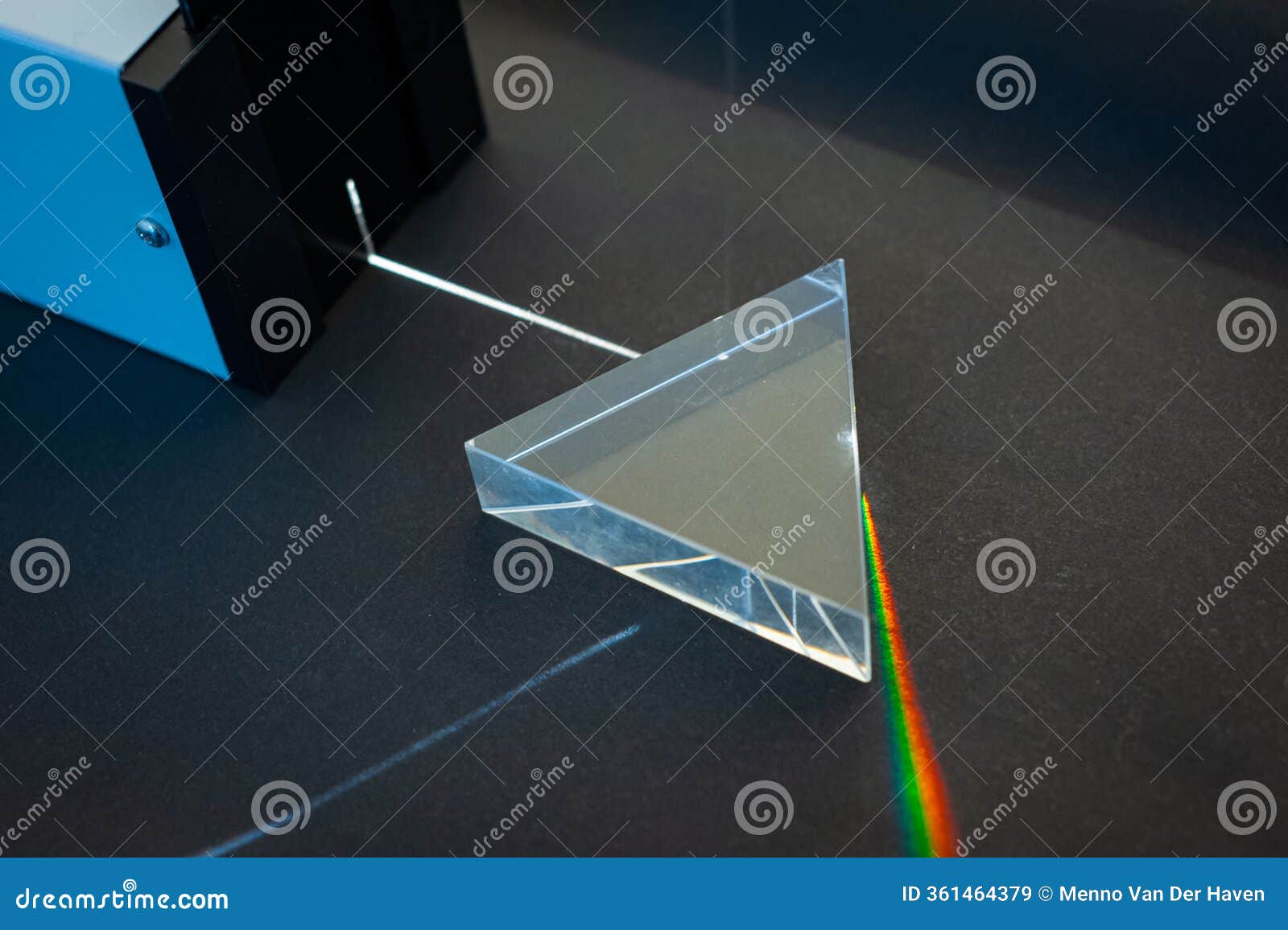 Breaking of Light in a Prisma. Stock Image - Image of experiment ...