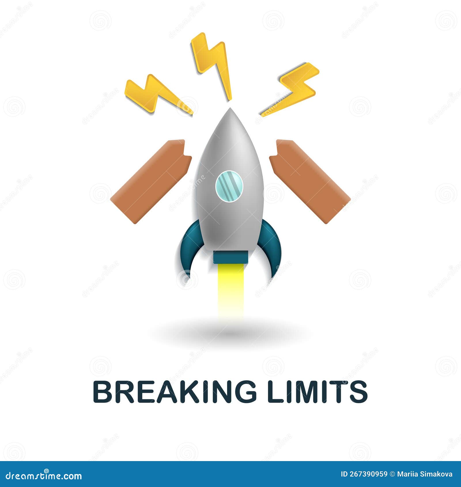Breaking Limits Icon. 3d Illustration from Performance Collection Stock ...