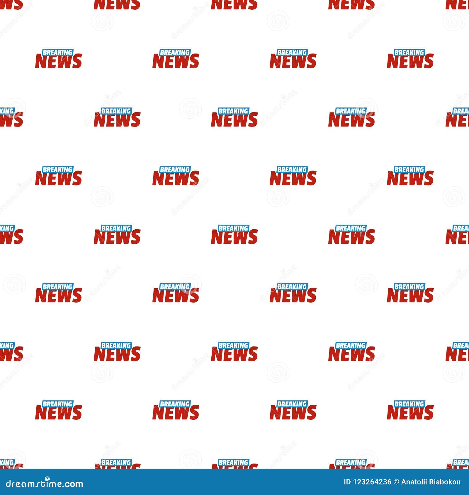 Breaking Live News Pattern Seamless Stock Illustration - Illustration ...