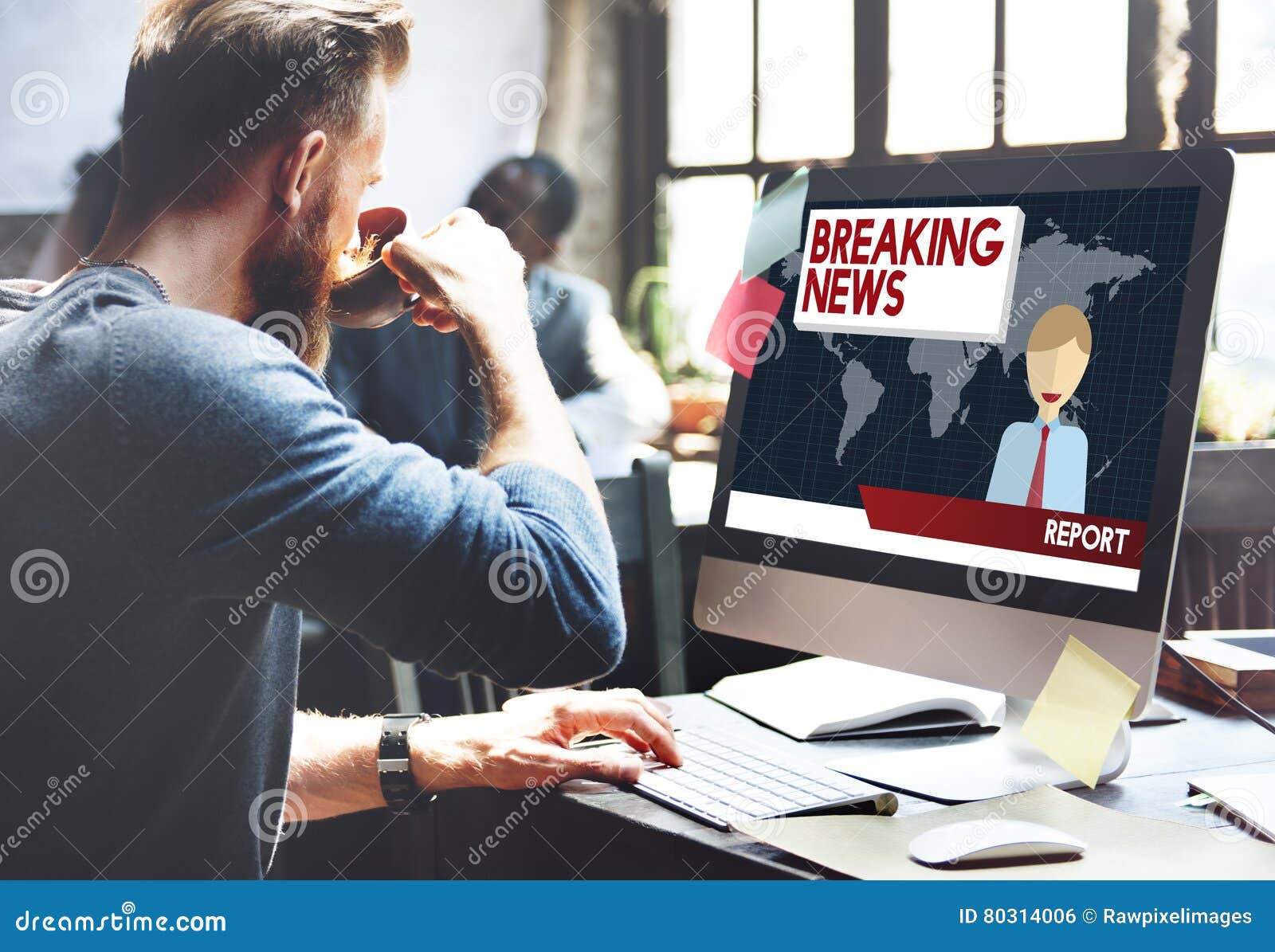 Breaking News Article Broadcast Headline Journal Concept Stock Photo ...