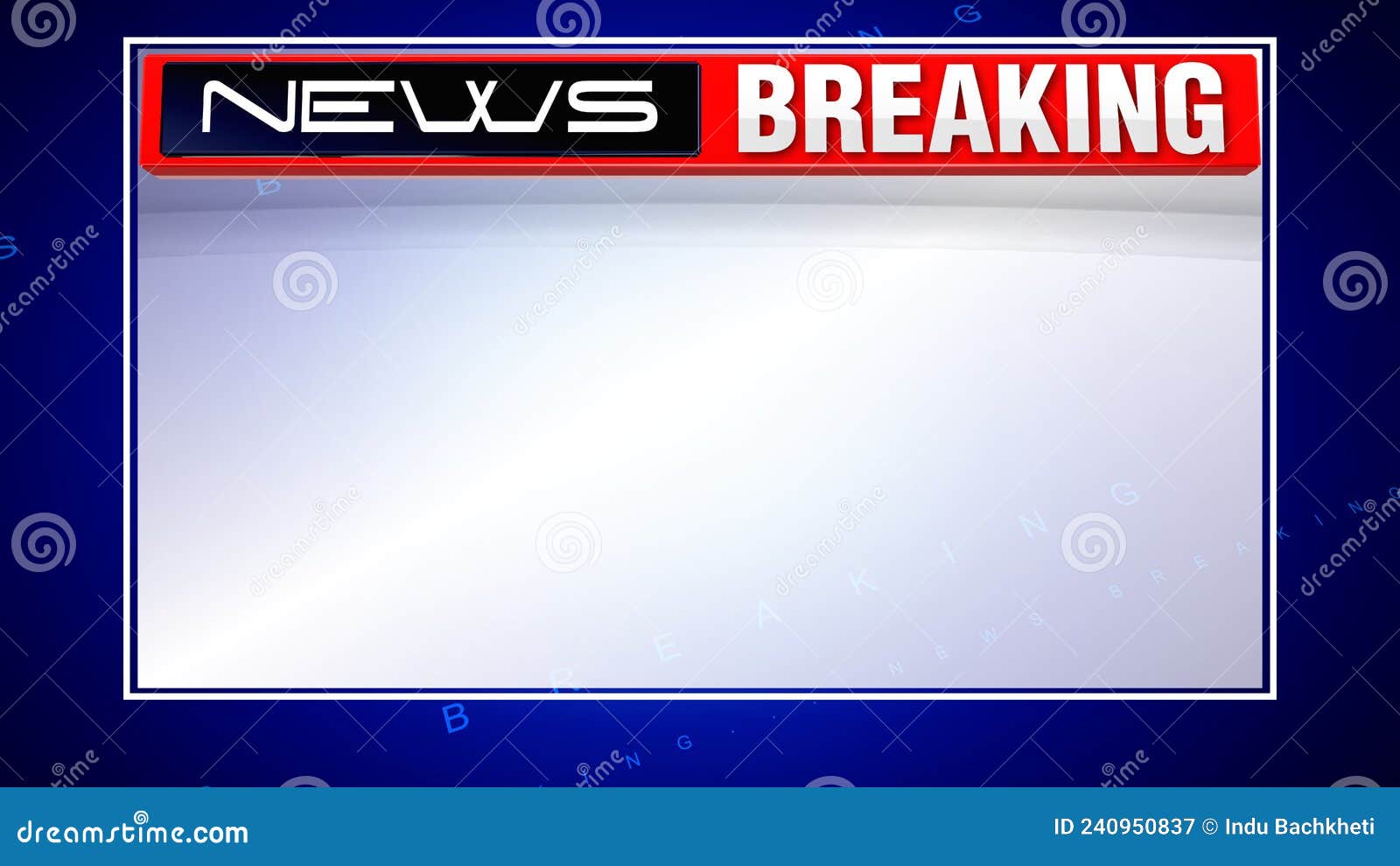 Breaking News Background Plate for Data Stock Illustration ...